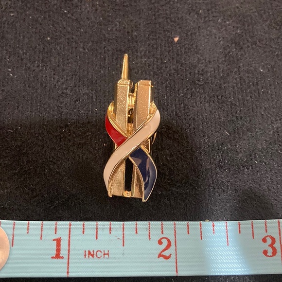 Jewelry | Red White And Blue Ribbon Over Twin Towers Pin | Poshmark